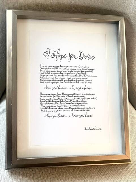 I Hope You Dance Handwritten, Print, Custom, Calligraphy I Dance ...