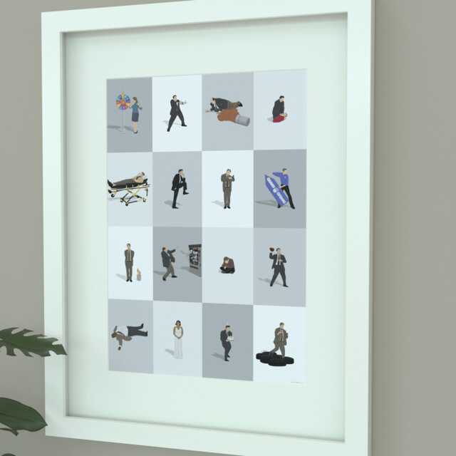 The Office - Us Tv Show Illustrated Print Michael Scott, Dwight Schrute ...