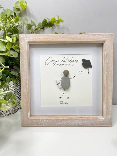 Personalised Graduation Gift Frame. University. Congratulations. Pebble ...