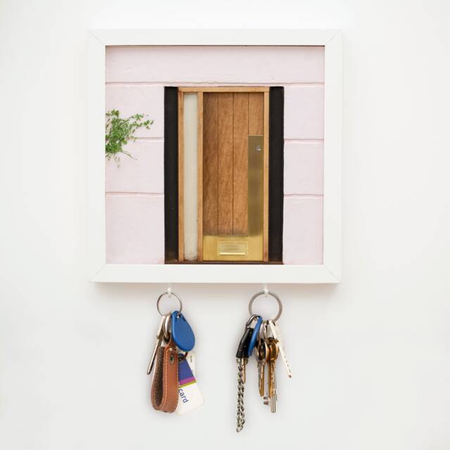 Miniature Door, Handmade, Key Holder, Hooks, Wall Art, Home Decor ...
