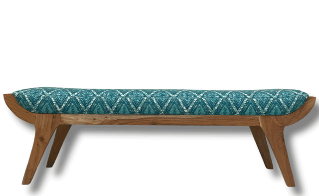 Imole Bench Turquoise by Eva Sonaike | ufurnish.com