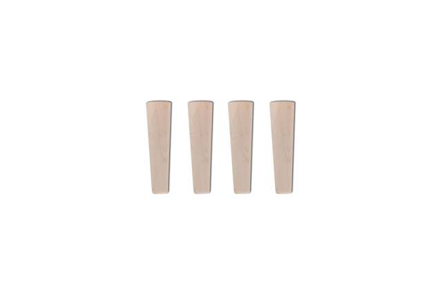 Natural Wooden Bed Legs - Set of 4 by FD Beds | ufurnish.com