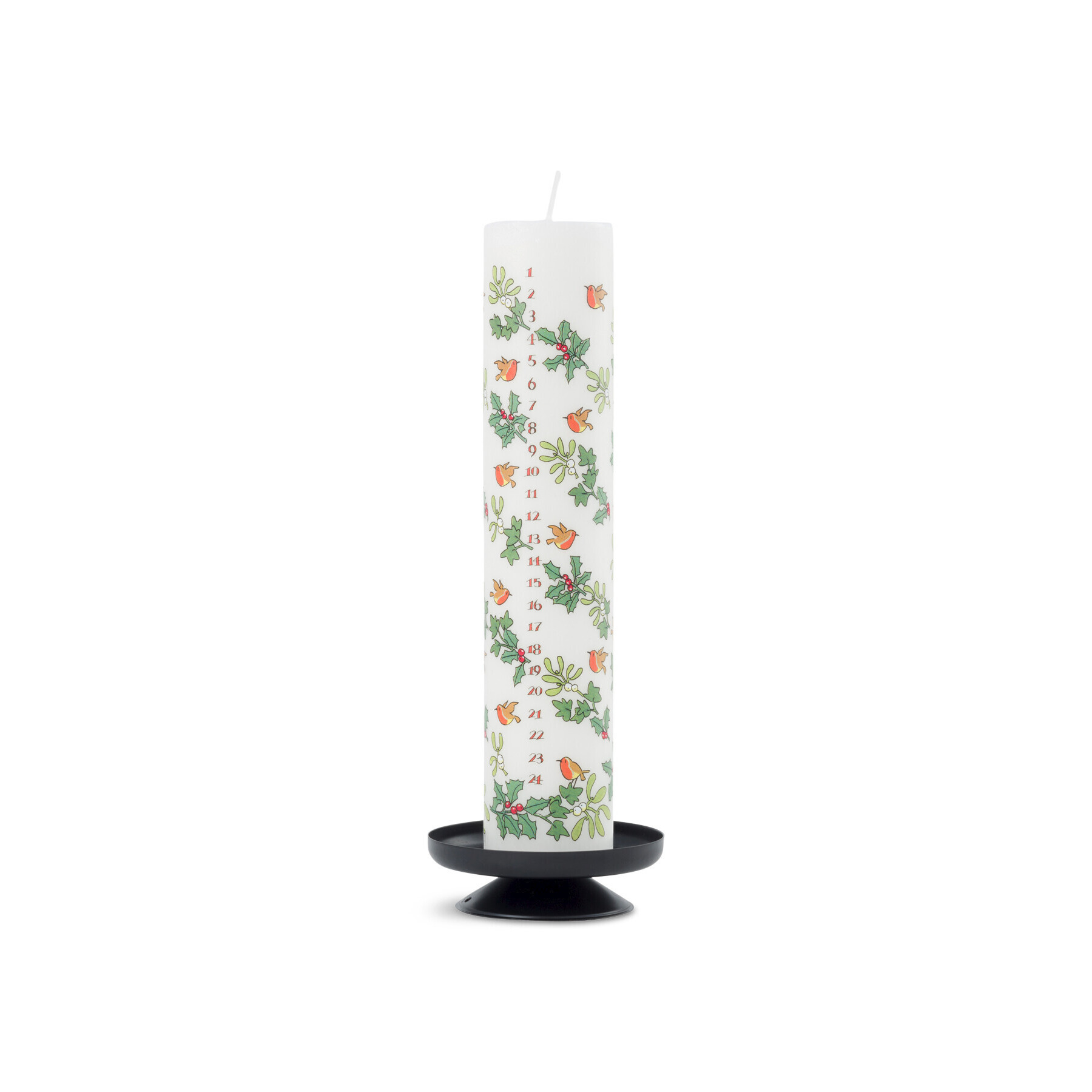 Christmas Holly and Ivy Advent Pillar Multi by Fenwick | ufurnish.com
