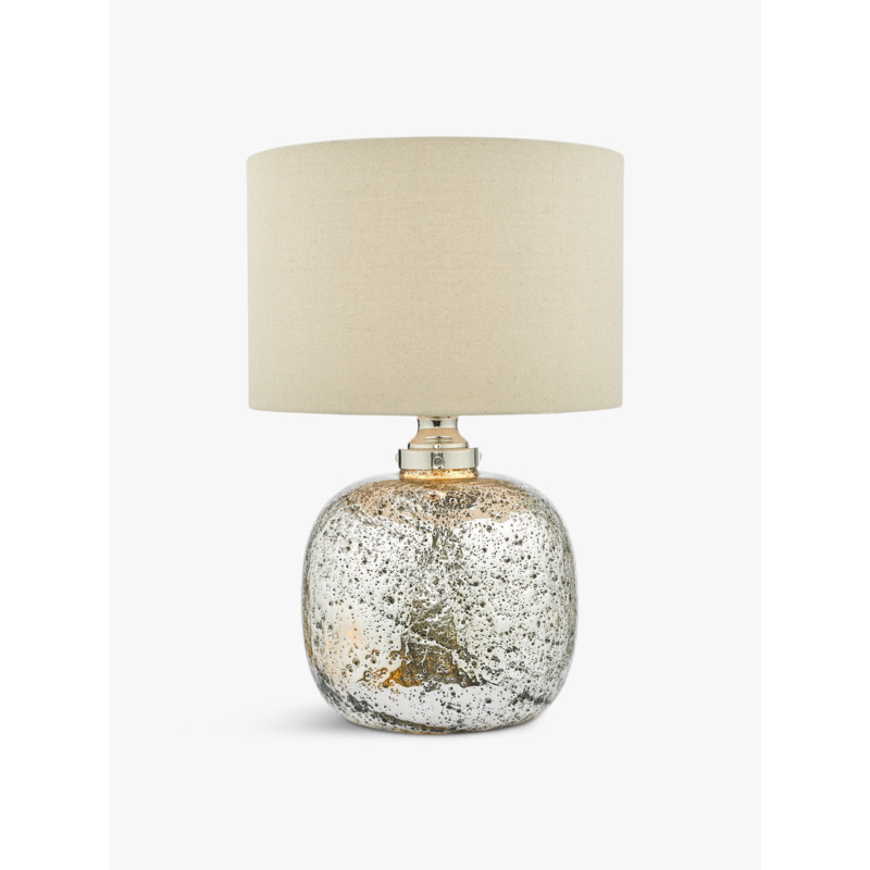 Dar Lighting Lava Dual Light Table Lamp with Shade Silver by Fenwick ...