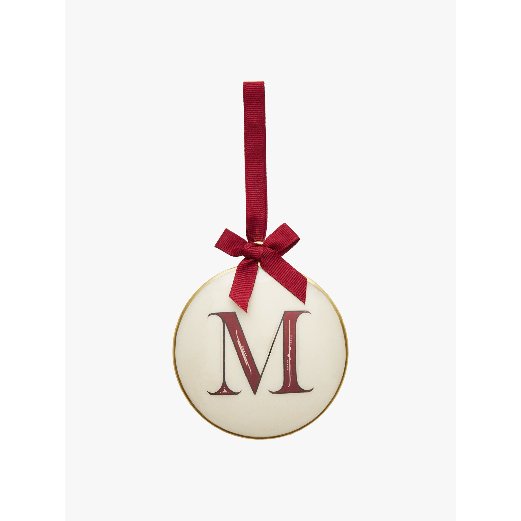 Tinker Tailor Enamel Round Letter M Decoration by Fenwick | ufurnish.com
