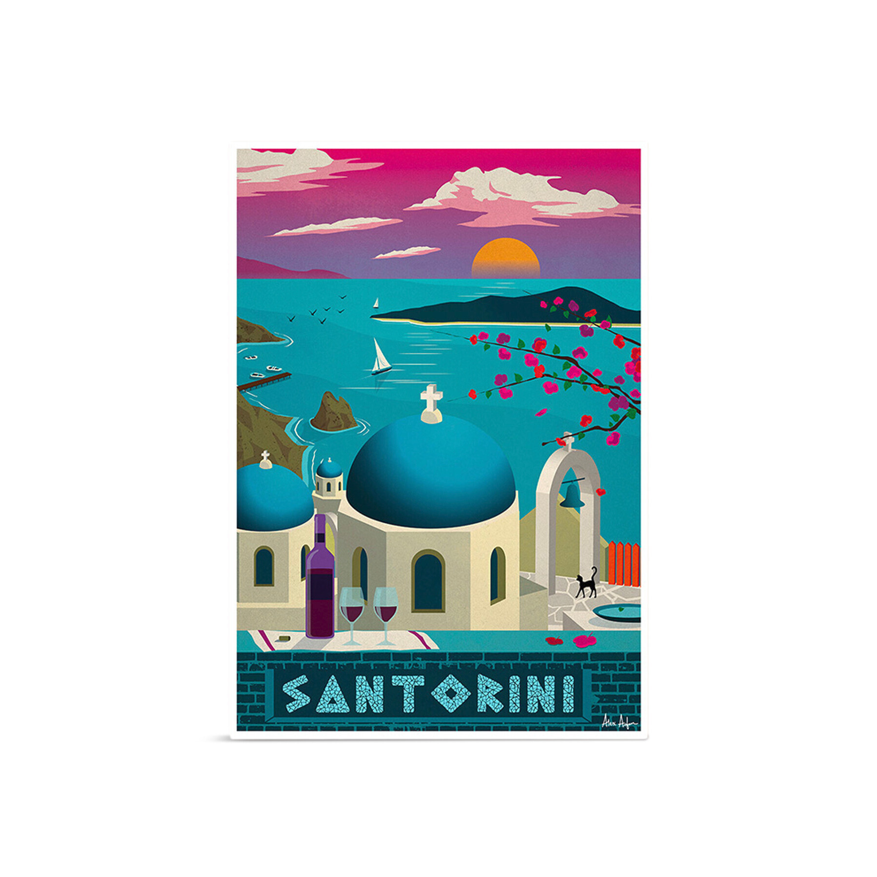 Sergeant Paper Alex Asfour Santorini Cities Poster by Fenwick ...