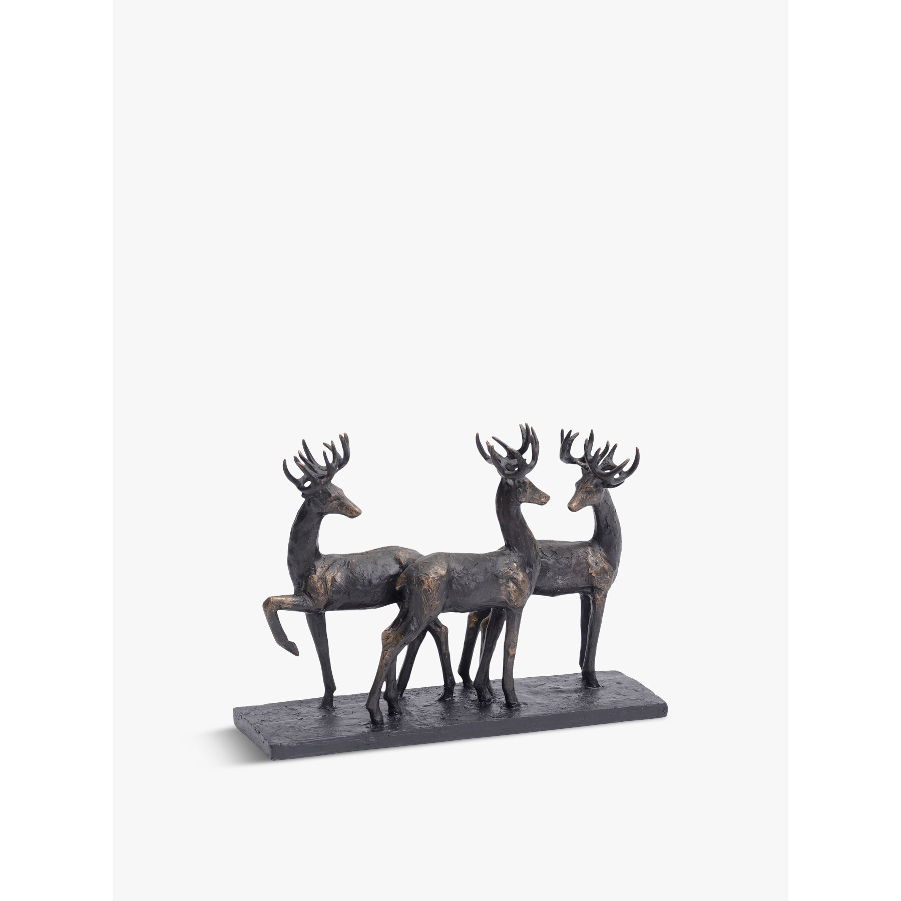 Libra Interiors Stag Trio Sculpture Bronze by Fenwick | ufurnish.com