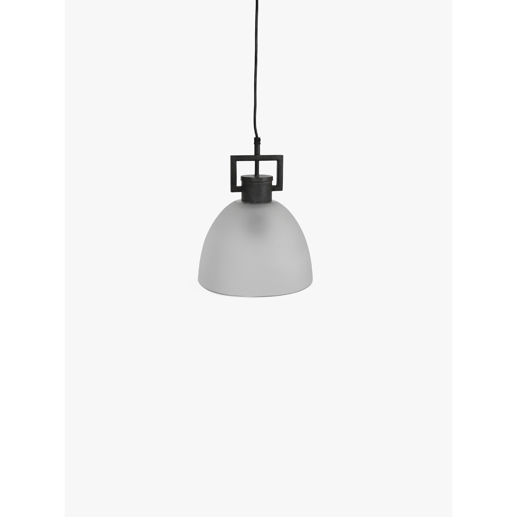 Libra Interiors Congleton Single Glass Pendant Lamp Oak Wood Frosted ...