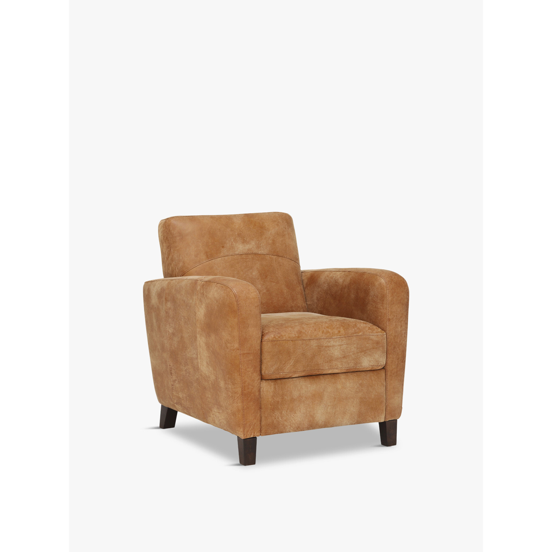 Barker and Stonehouse New Galveston Leather Tub Chair Brown by Fenwick | ufurnish.com
