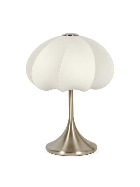 Heal's Malmo Touch Table Lamp Steel in White by Fenwick | ufurnish.com