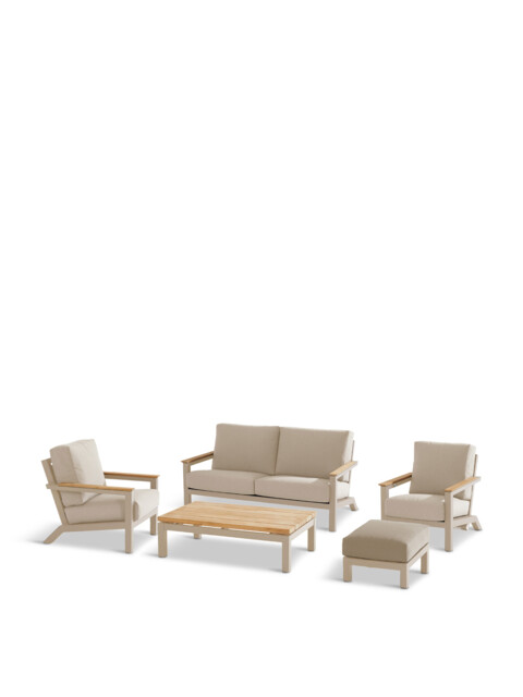 4 Seasons Outdoor Capitol Luxury Lounge Set Beige by Fenwick | ufurnish.com