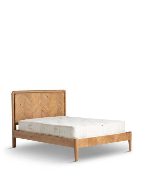 Barker and Stonehouse Bevan Reclaimed Wood Bed Frame in Brown, Size ...