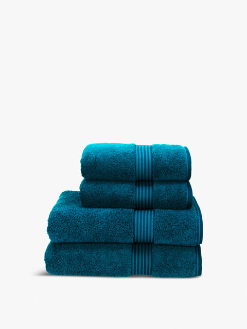 Christy Supreme Hygro Bath Sheet Blue by Fenwick | ufurnish.com