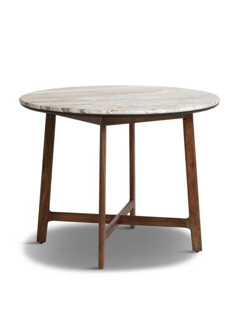Barker and Stonehouse Cresta Marble And Acacia Wood Dining Table in ...