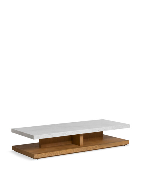 Barker and Stonehouse Casper Rectangular White Marble Top Coffee Table ...