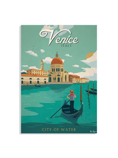 Sergeant Paper Alex Asfour Venice Poster, Size A5 by Fenwick | ufurnish.com
