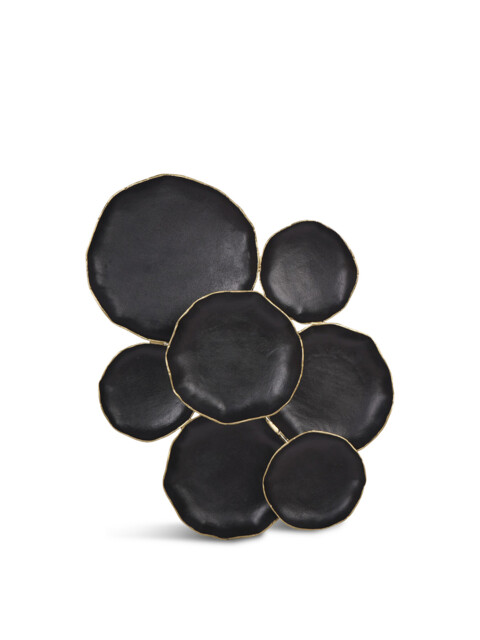 Libra Interiors Arlow 7 Disc Black Metal Wall Art - Size 120x95x13 by ...