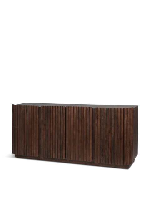 Libra Interiors Monterey Four Door Wooden Buffet Sideboard in Brown ...