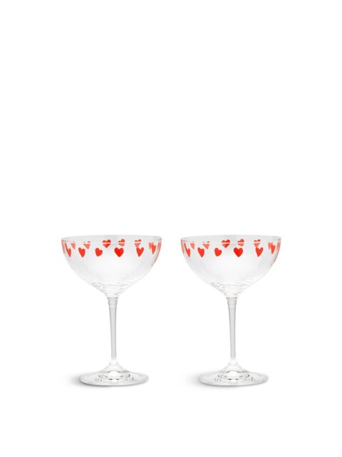 Anna + Nina Classic Love Champagne Glass Set of 2 by Fenwick | ufurnish.com