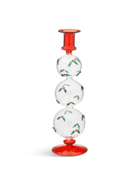Anna + Nina Winter Berries Bubble Christmas Candle Holder by Fenwick ...