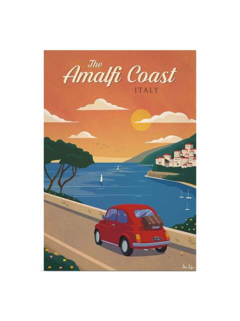 Sergeant Paper Alex Asfour Amalfi Coast Poster, Size A5 by Fenwick ...