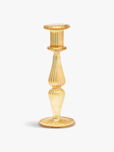 Anna + Nina Phoebe Candle Holder, Glass by Fenwick | ufurnish.com