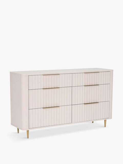 Barker and Stonehouse Lucia 6 Drawer Wide Chest in White Mahogany by ...