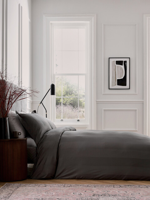 Bedeck of Belfast Fine Linens Serra Dobby Stripe Cover Set - Size ...