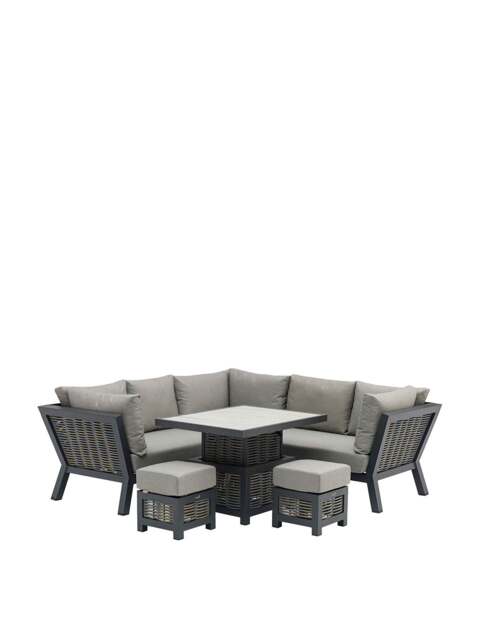 Bramblecrest Tuscan Wicker Corner Sofa With Mini Piston Adjustable ...