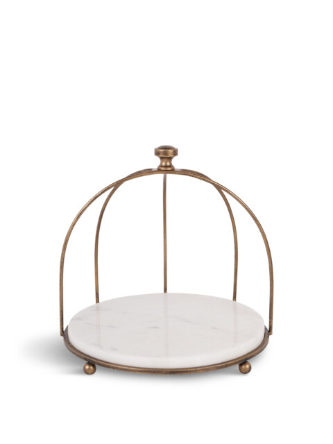 Libra Interiors Belvedere Aged Gold One Tiered Stand - Size 26x27x27 by ...