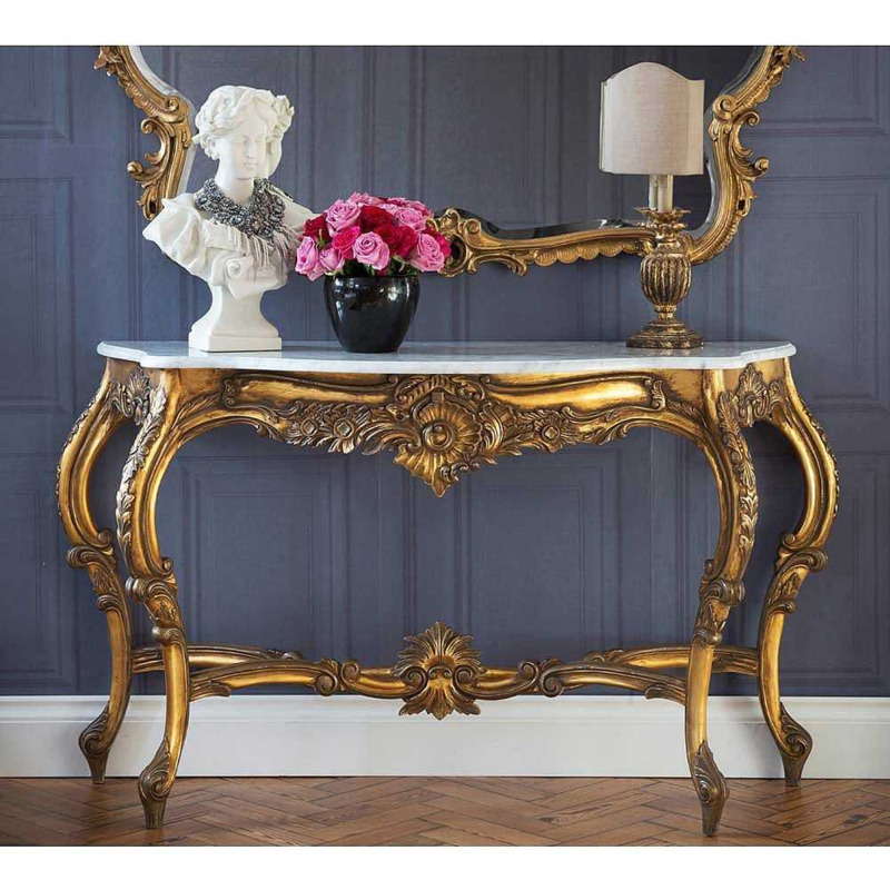 Palais de Versailles Gold Console Table (large) by French Bedroom ...