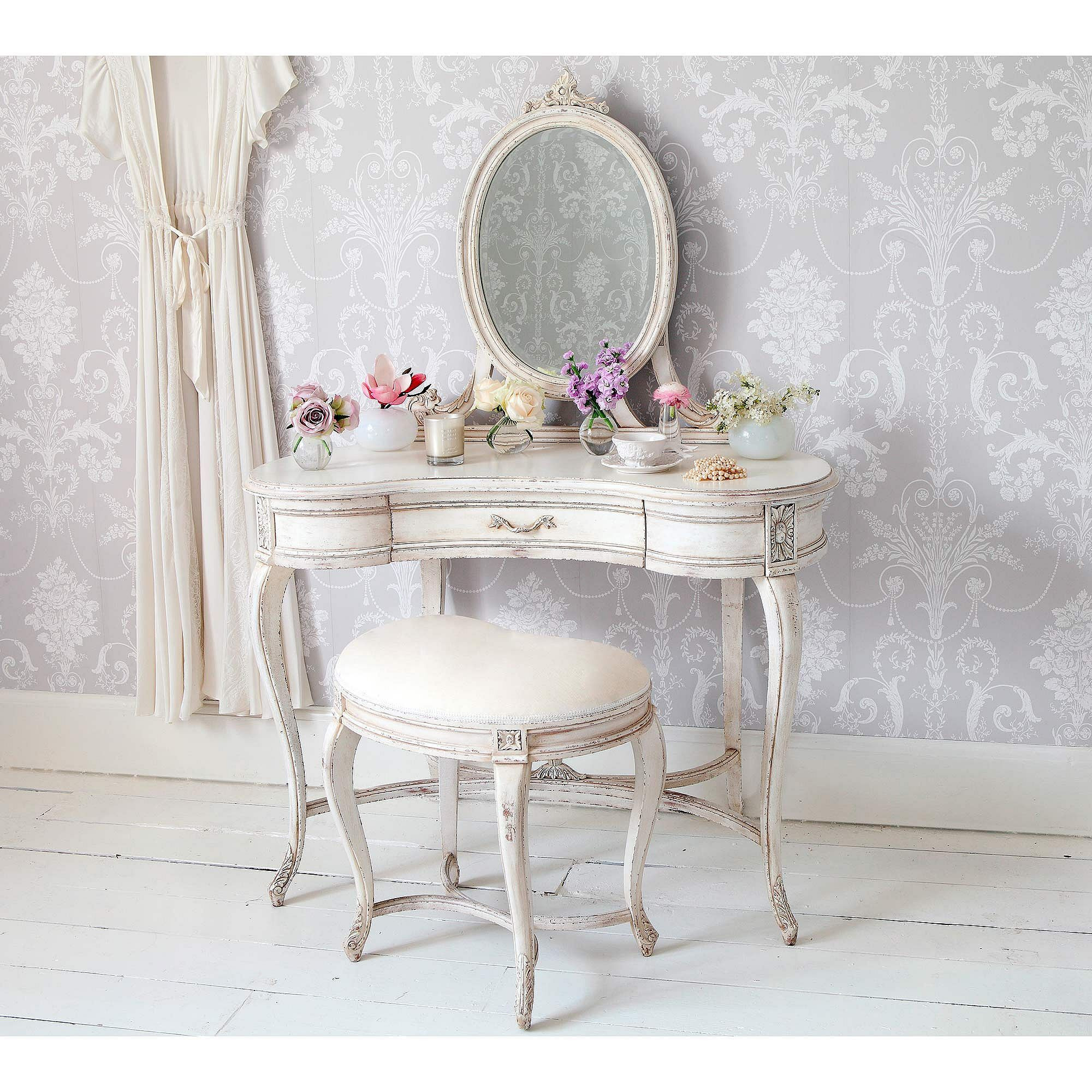 Delphine Distressed Shabby Chic Dressing Table by French Bedroom ...