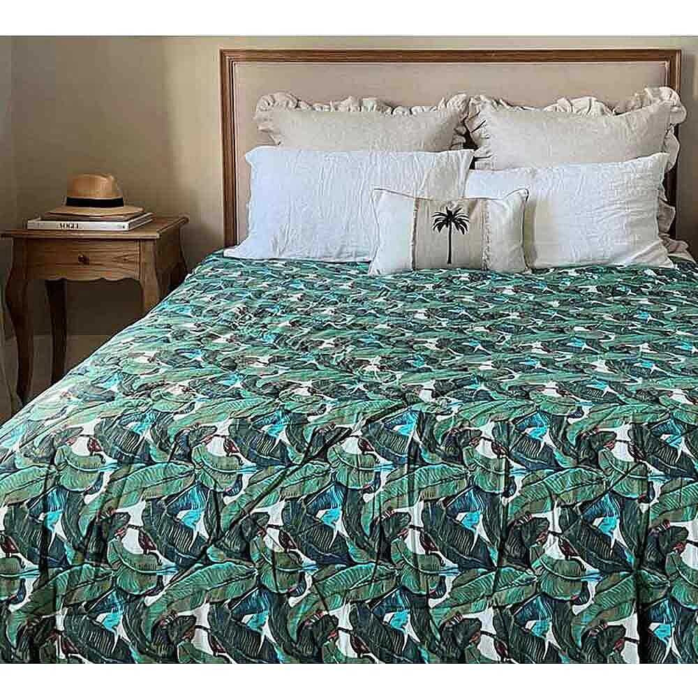 Banana Palm Quilted Bedspread by French Bedroom | ufurnish.com