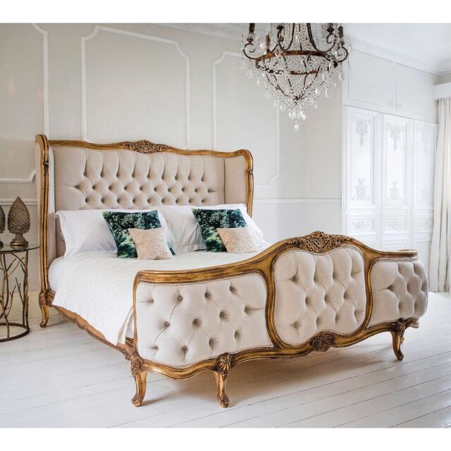 Palais de Versailles Linen Upholstered Bed (King) by French Bedroom ...