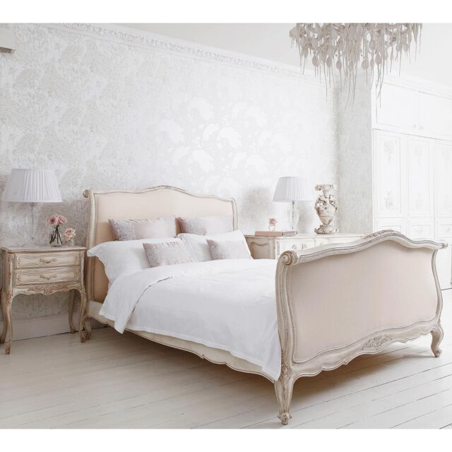 Delphine French Upholstered Bed (King) by French Bedroom | ufurnish.com