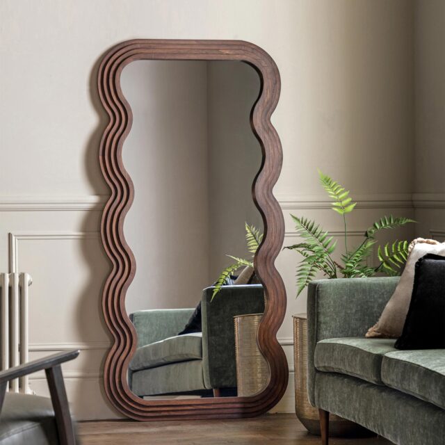 Wiggle Dark Full Length Mirror by French Bedroom | ufurnish.com