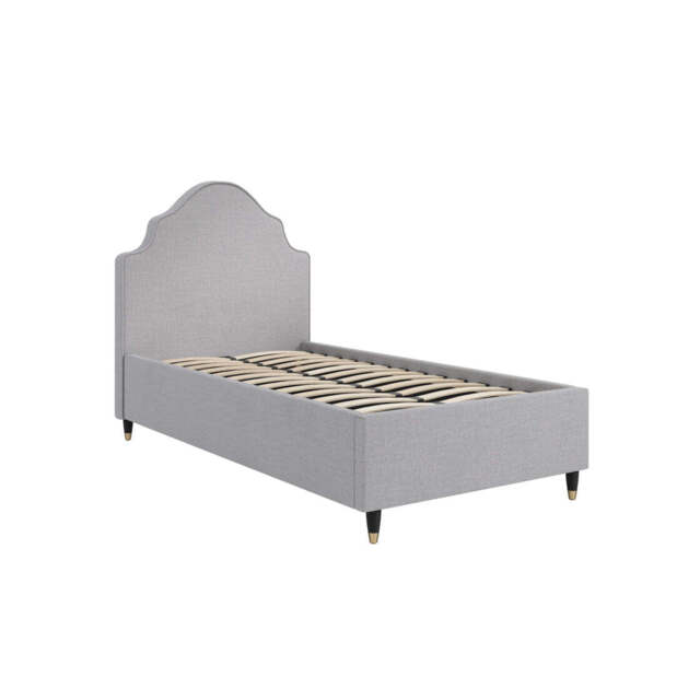 MONTEREY LIGHT GREY SINGLE BED by Furniture Edit | uFurnish.com