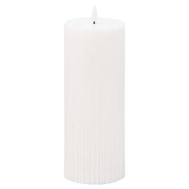 Luxe Collection Natural Glow 3.5x9 Texture Ribbed LED Candle by ...
