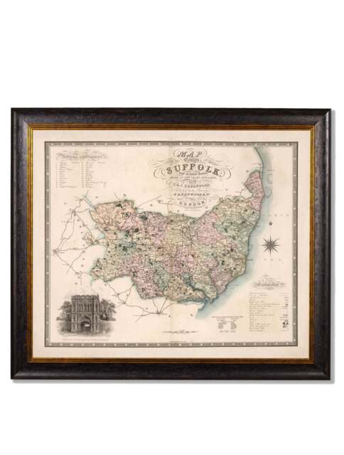 c.1830 County Maps of England - 70 x 84cm / Oxford / Suffolk by ...