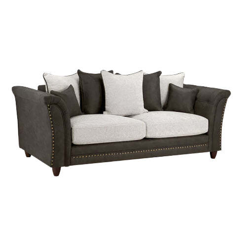 Bella Sofa Scatter Back Grey 3 Seater by Furniture Edit | ufurnish.com