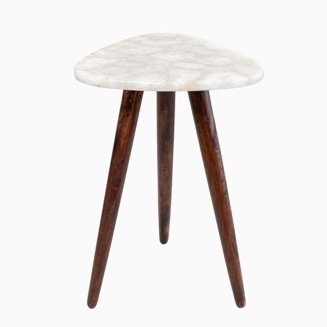Amara White Agate End Table by Furniture Edit | ufurnish.com