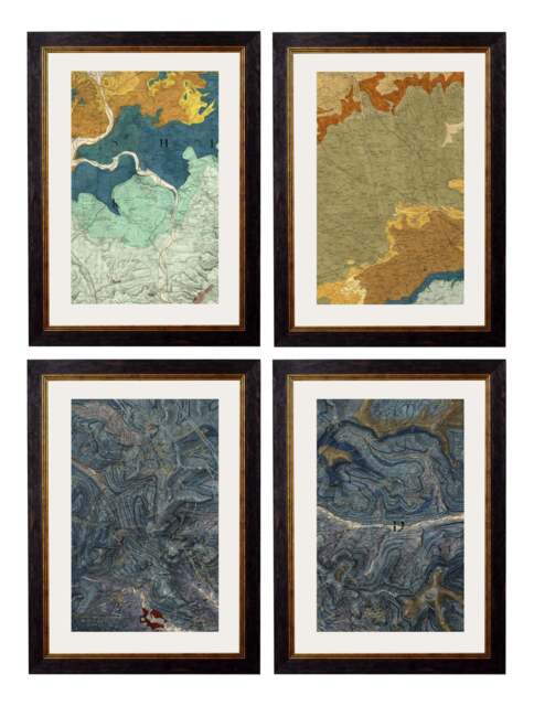 C.1850 British Geology Maps - 50 x 70cm / Oxford Slim / Collection of 4 ...