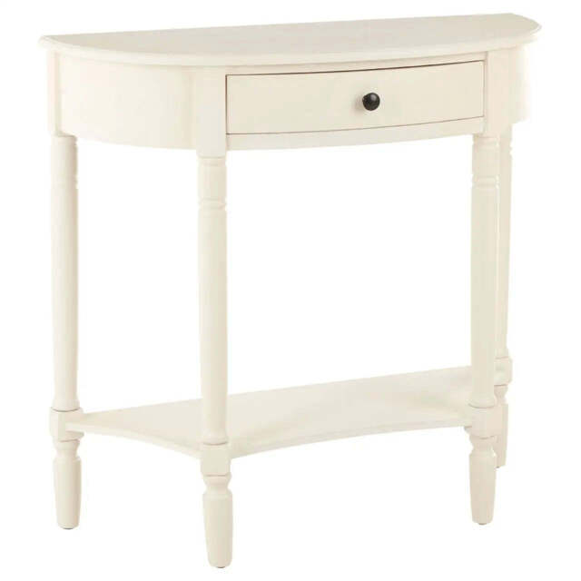 Heritage One Drawer Antique White Console Table by Furniture Edit ...