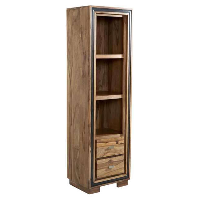 Rushden Sheesham Wood Slim Bookcase by Furniture Edit | ufurnish.com