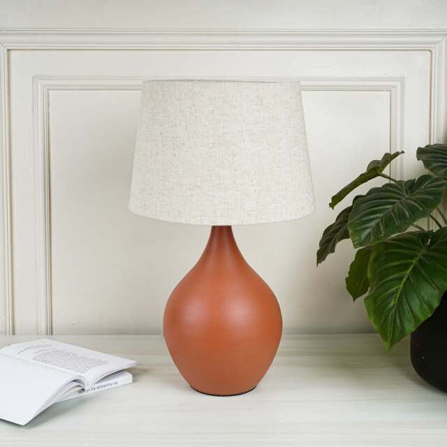 Mabel Terra Glow Metal Table Lamp by Furniture Edit | ufurnish.com