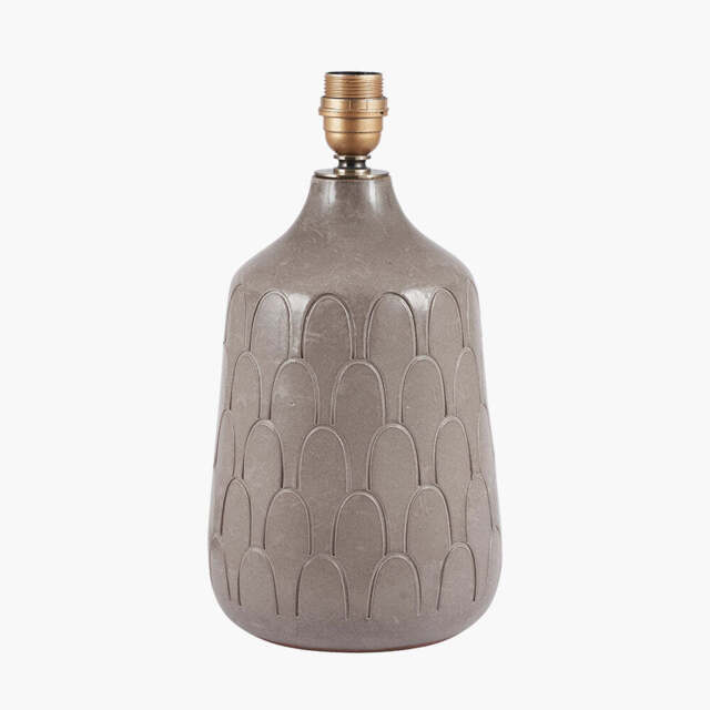 Coco Grey Gloss Arch Design Stoneware Table Lamp Base by Furniture Edit ...