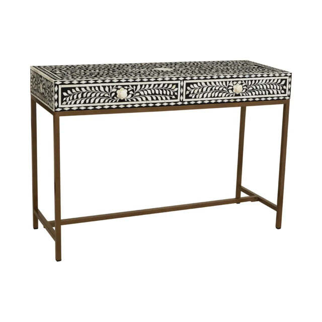 Fusion Console Table With Gold Finish Legs by Furniture Edit | ufurnish.com