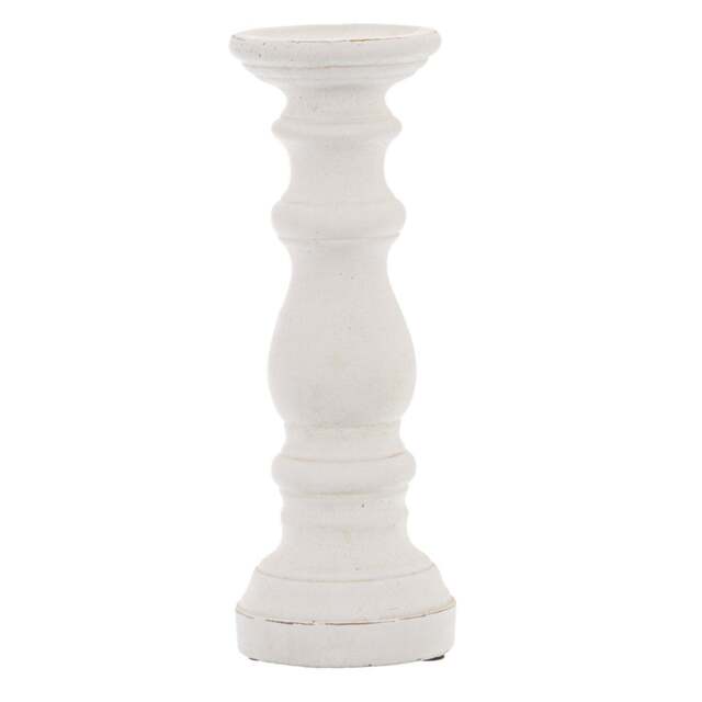 Matt White Small Ceramic Column Candle Holder by Furniture Edit ...