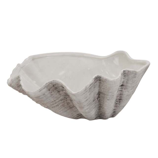 Large Ceramic Adele Shell Bowl by Furniture Edit | ufurnish.com
