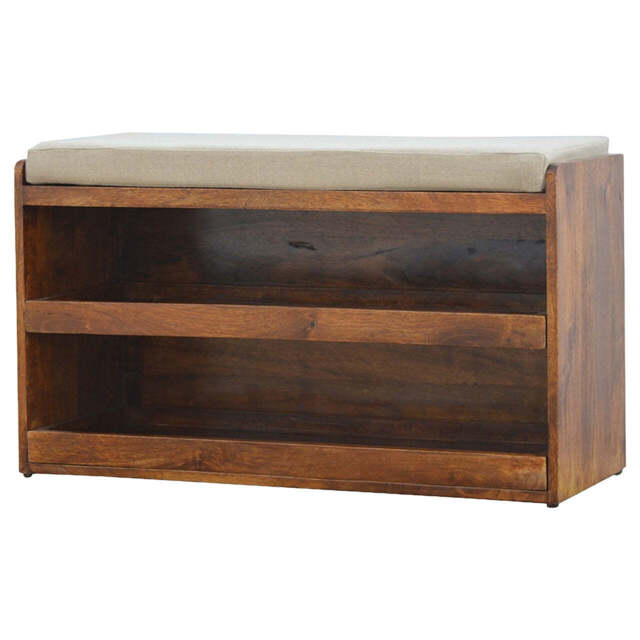 Mud Linen Pull out Shoe Bench by Furniture Edit | uFurnish.com
